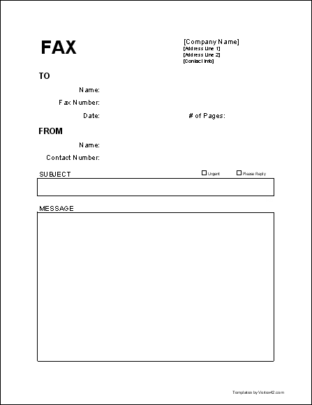 Fax Cover Sheet Templates Professional Word Templates