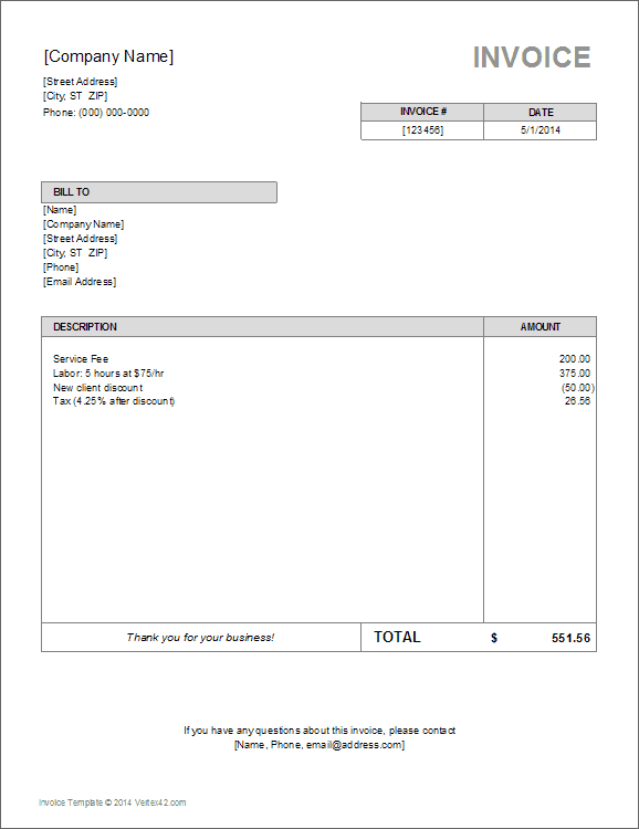 Basic Invoice Template
