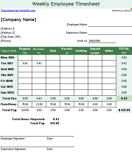 5 Time Sheet Printable SampleTemplatess SampleTemplatess