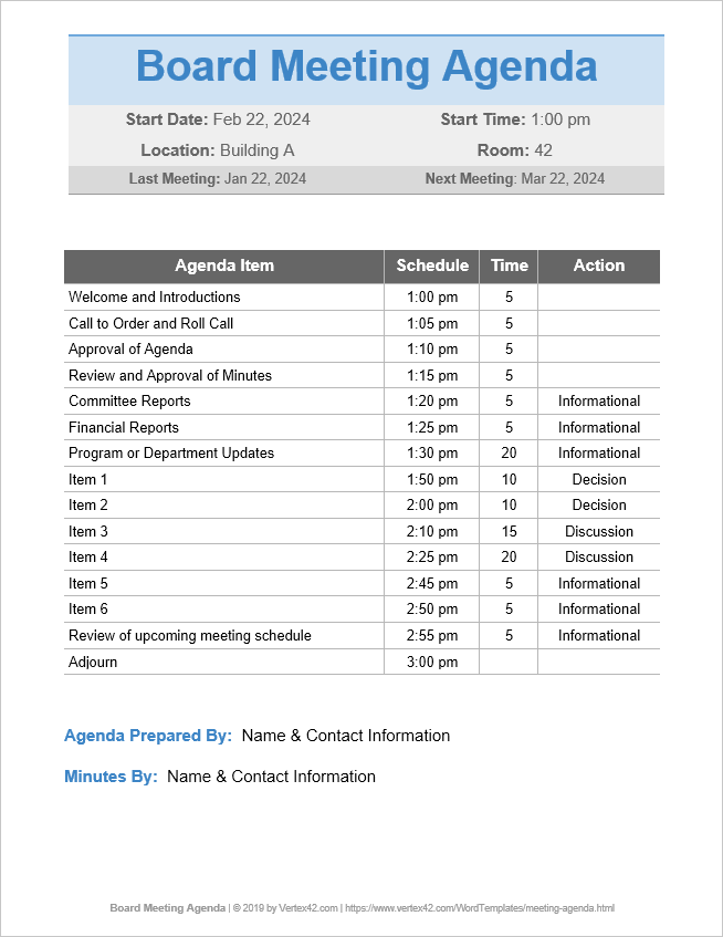 Meeting Agenda Template Google Doc Riset