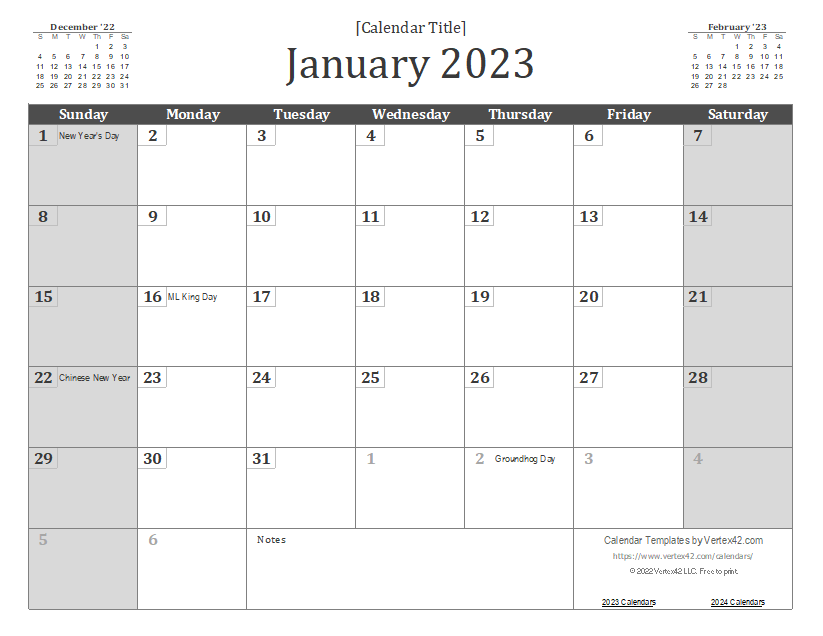 Vertex42 Calendar 2023 Get Calendar 2023 Update
